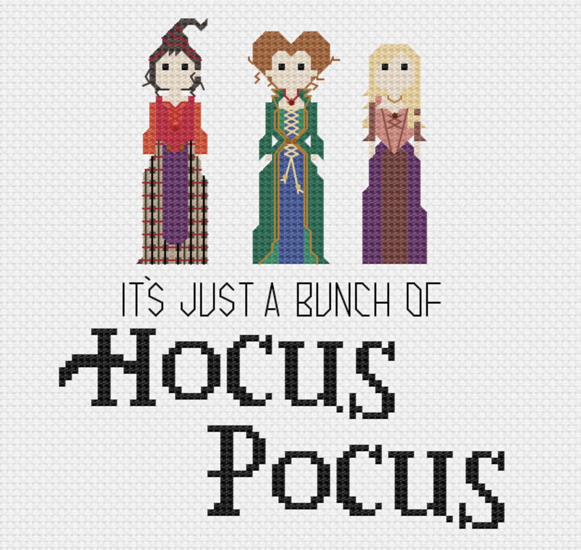 Hocus Pocus Inspired Cross Stitch Pattern - Etsy