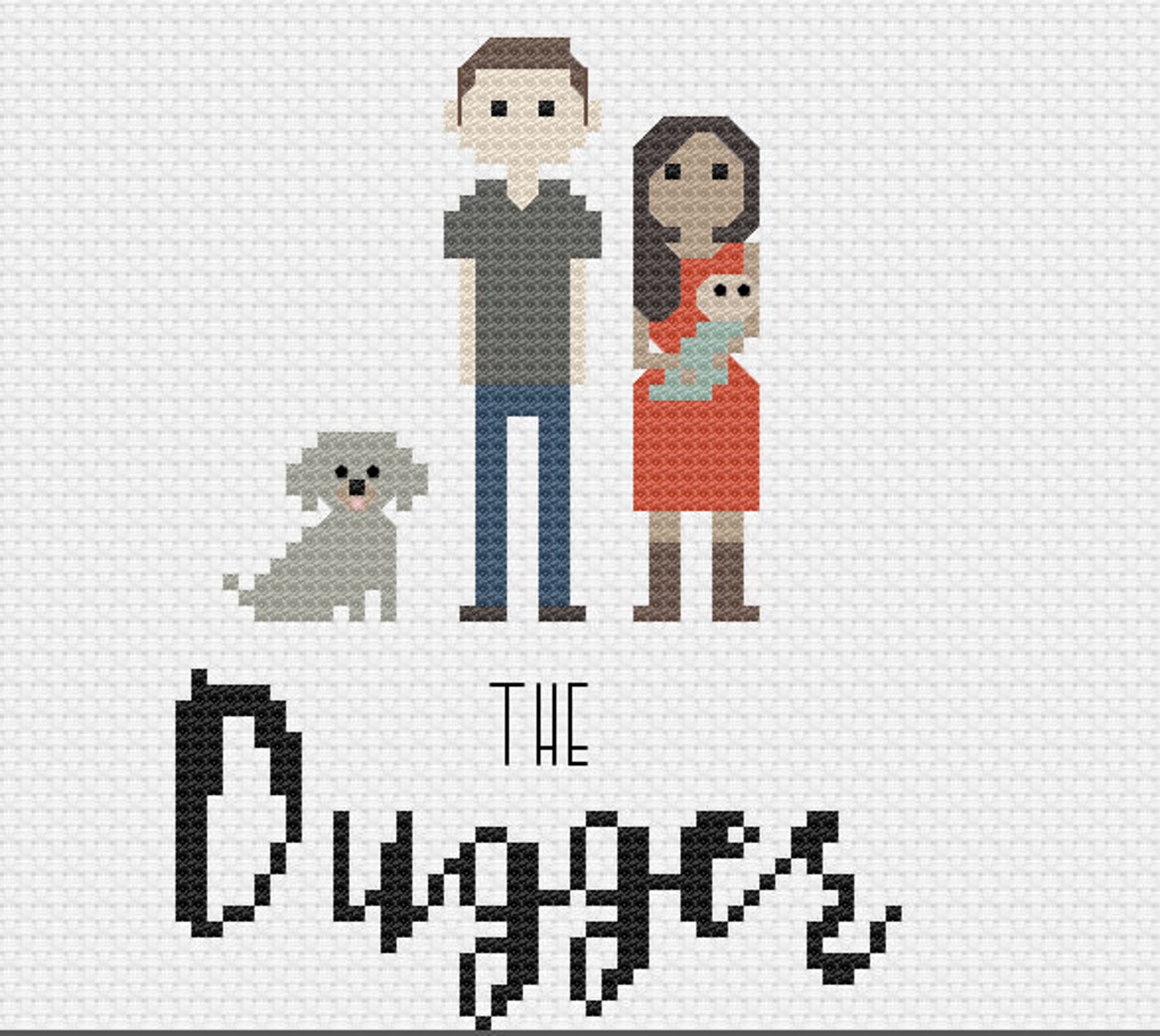 Custom Cross Stitch Family Pattern - Etsy
