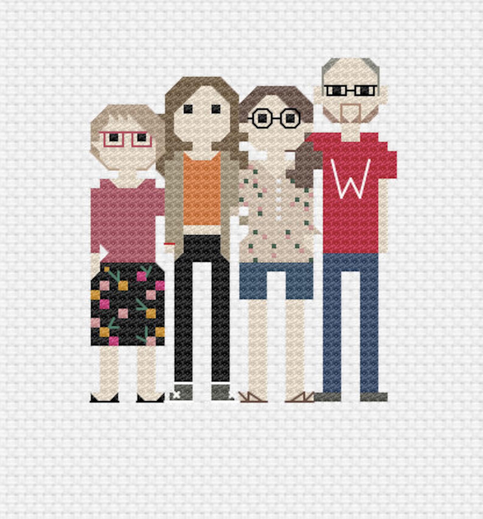 Custom Cross Stitch Family Pattern - Etsy