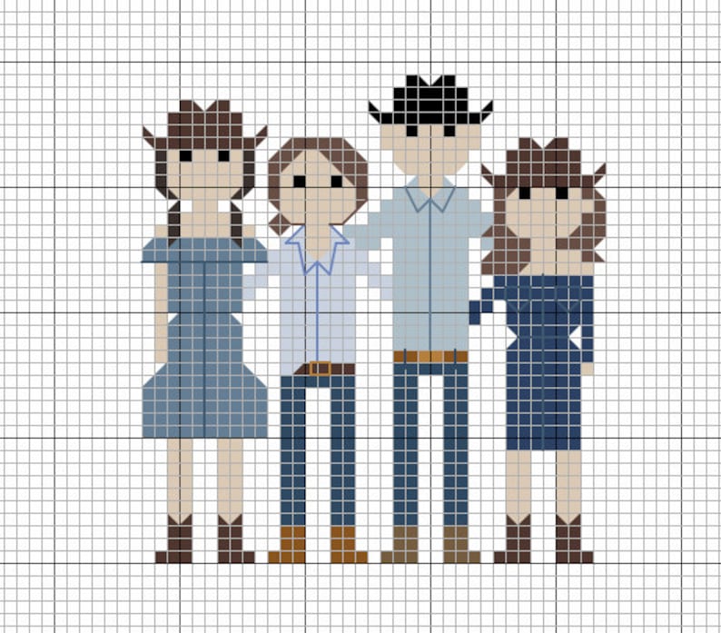 Custom Cross Stitch Family Pattern - Etsy