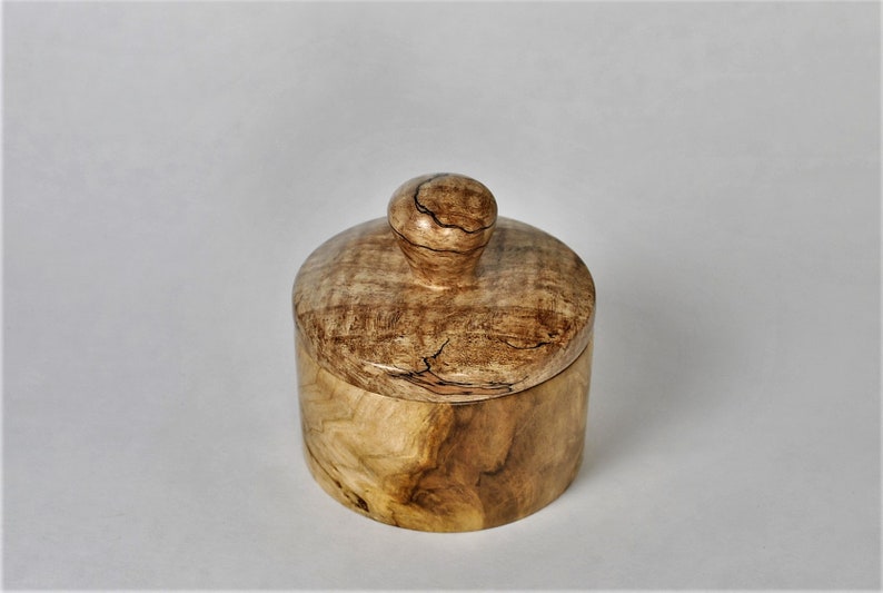 Poplar Burl Box With Spalted Curly Maple Lid Ring Box Candy - Etsy