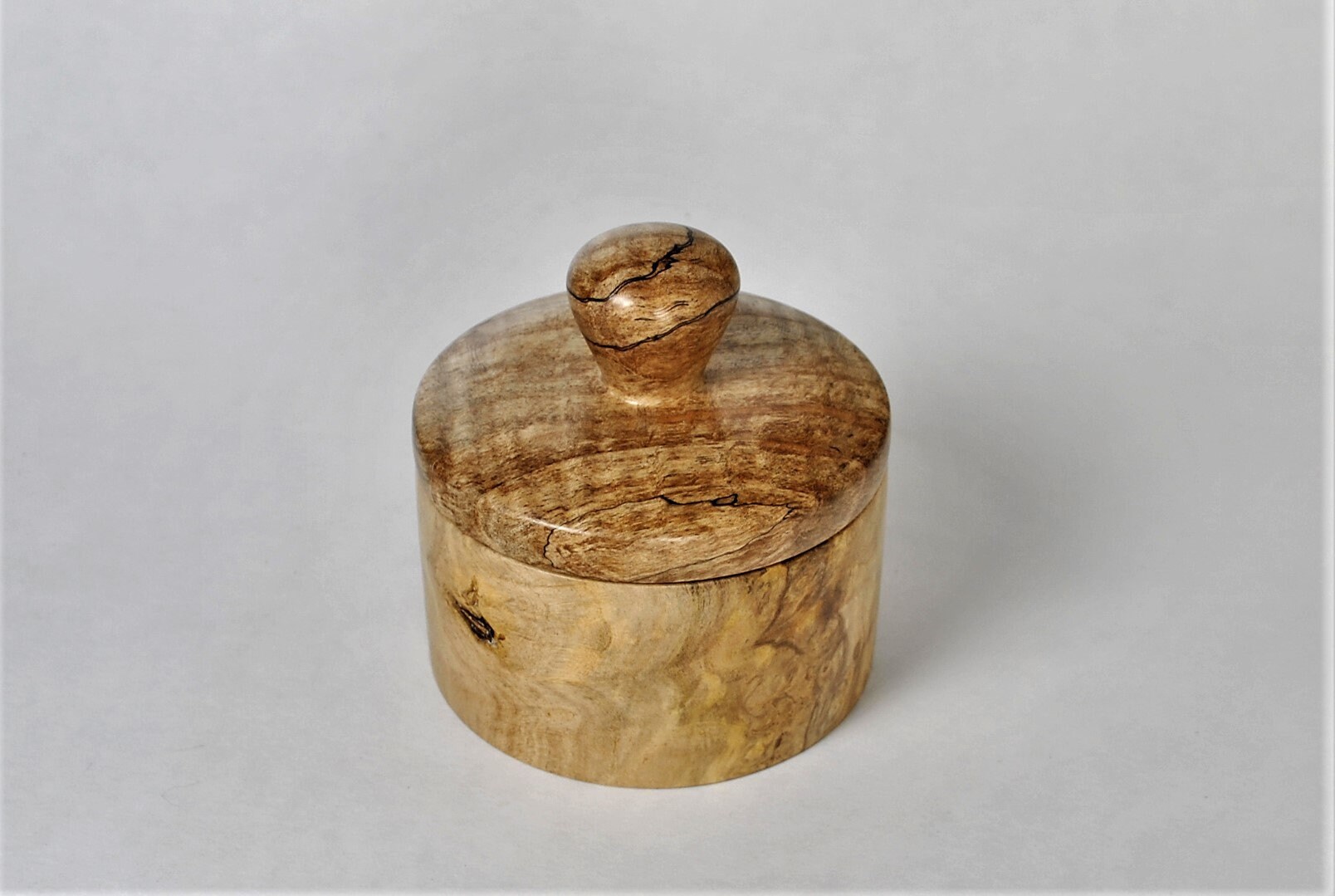 Poplar Burl Box With Spalted Curly Maple Lid, Ring Box, Candy Box ...