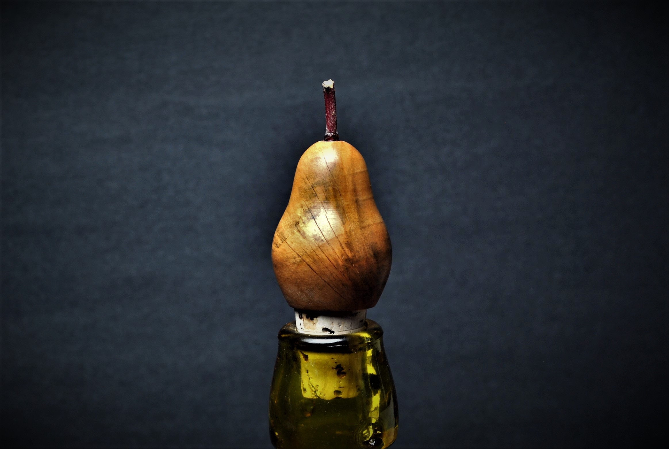 Pear Shaped Wine Bottle Stoppers With Stem Various Hardwood - Etsy