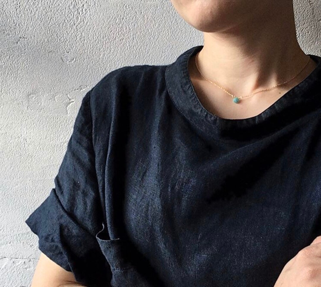 Dainty Amazonite Necklace: 14k Gold Filled, Handmade Gemstone - Etsy