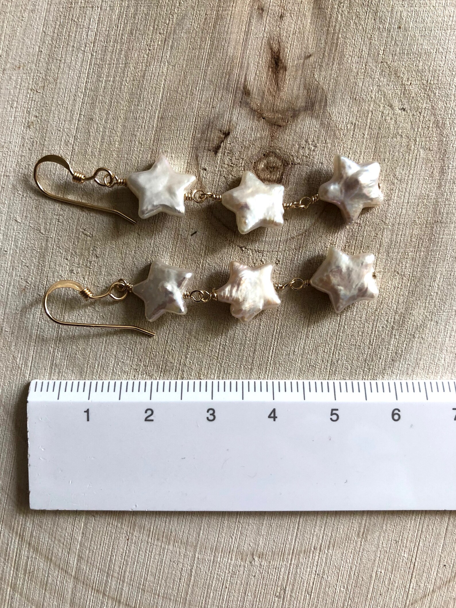 Star Pearl Earrings Dangle Pearl Earrings Freshwater Pearl - Etsy