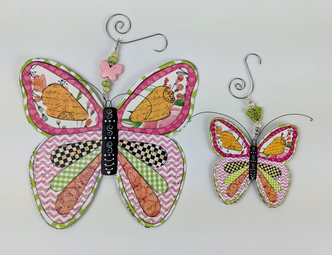 Spring Butterflies (2 Pack) - Easter Décor Ornaments Papercrafts - Etsy