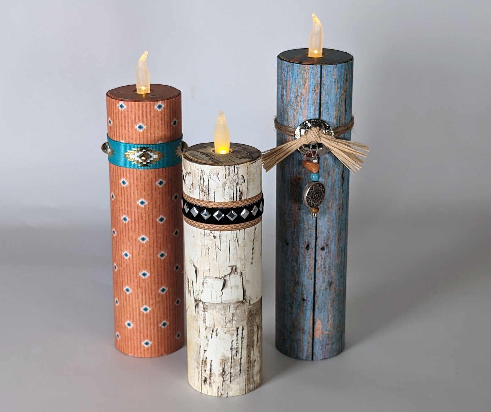 Native American Candle Trio - Southwest Indian Decor - Etsy