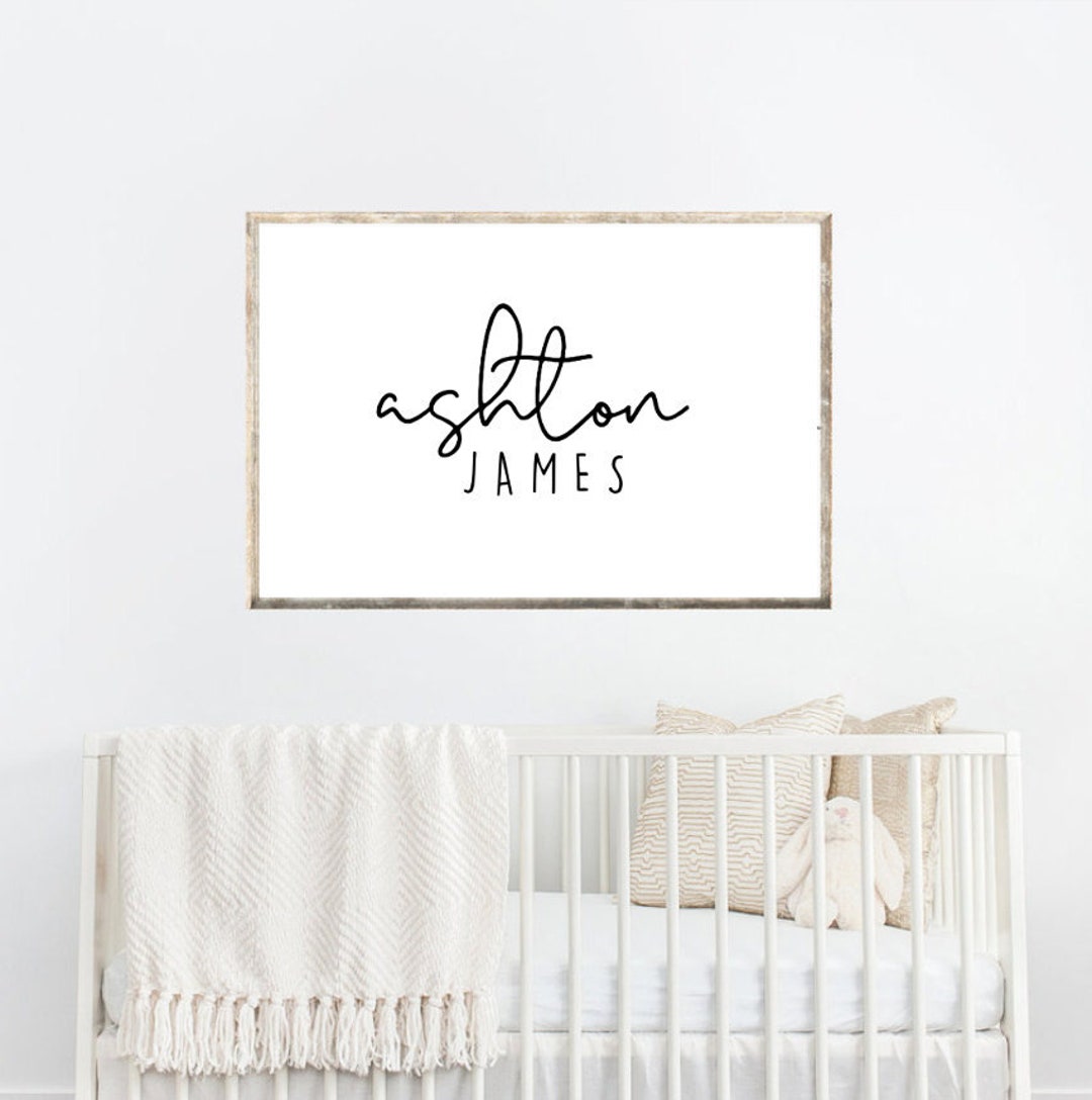 Crib Name Sign *customized* (digital File to Print) - Etsy