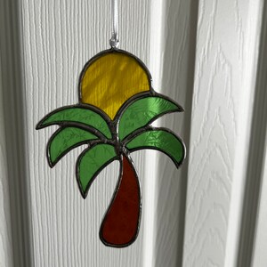 Stained Glass Palm Tree Ornament, Suncatcher, Summer Vibes, Summer ...