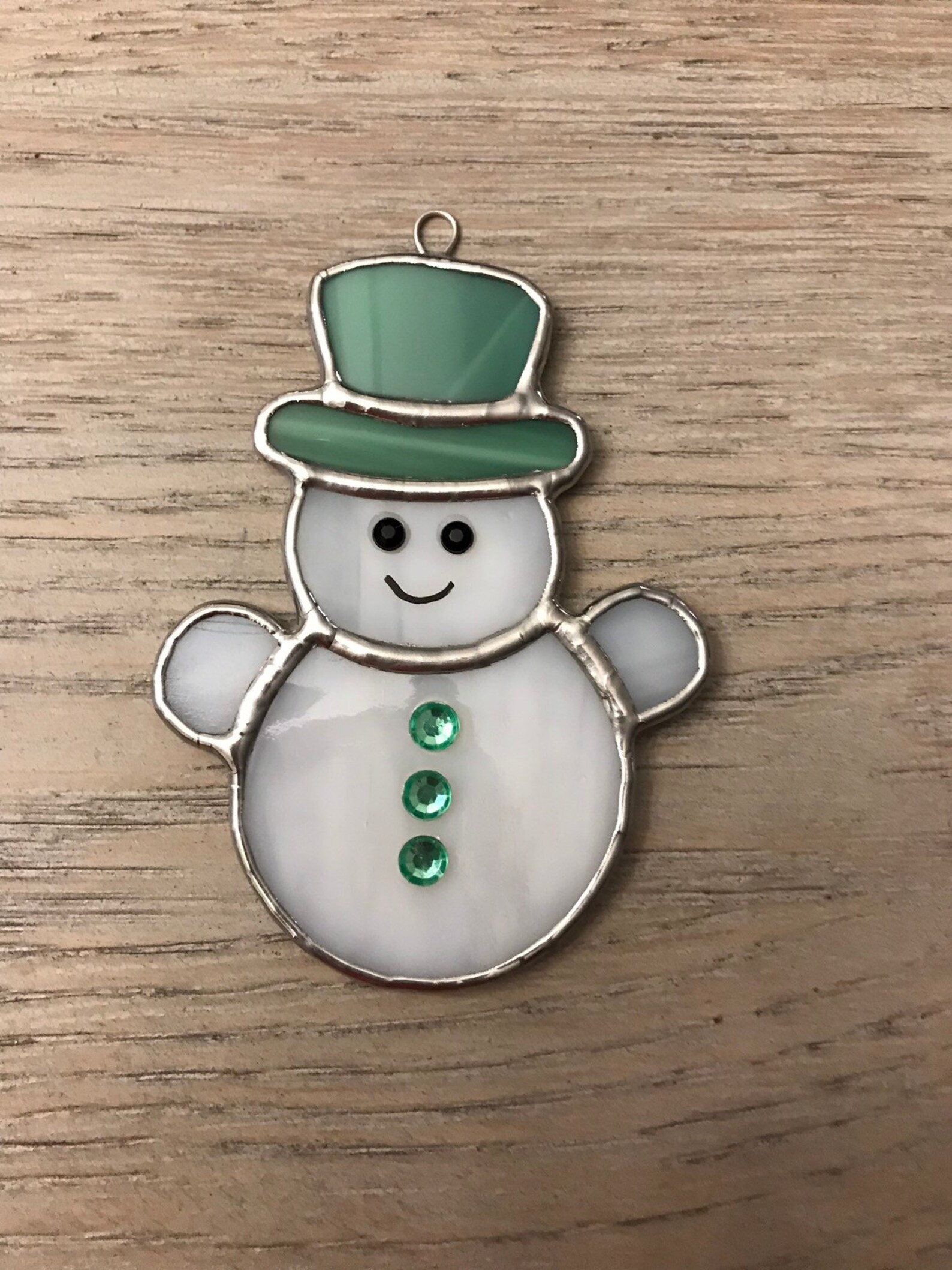 Snowman Ornament, Suncatcher, Miniature, Gift, Snowman Keepsake ...