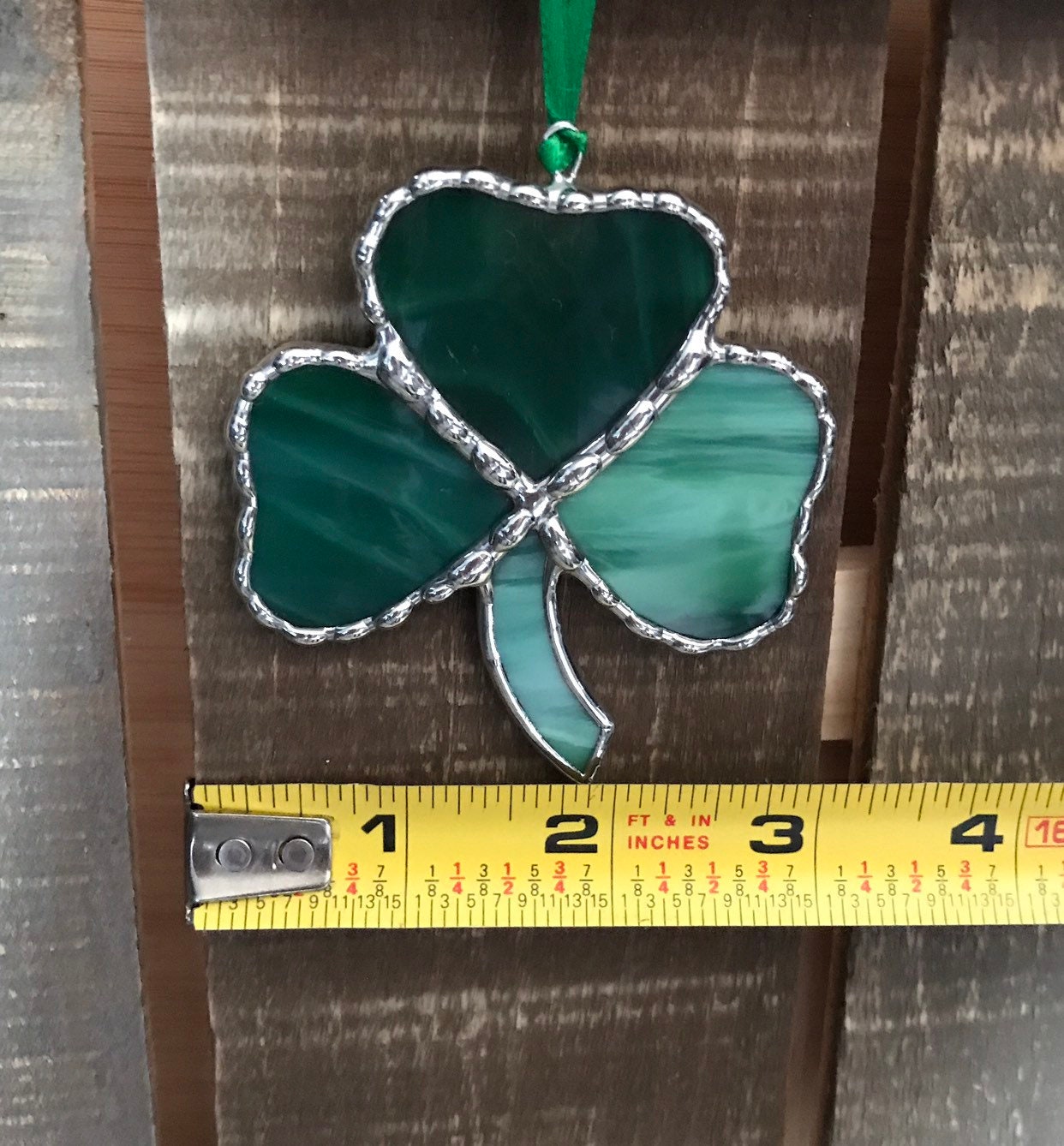 St. Patrick's Day Shamrock Ornament Gift Stained | Etsy