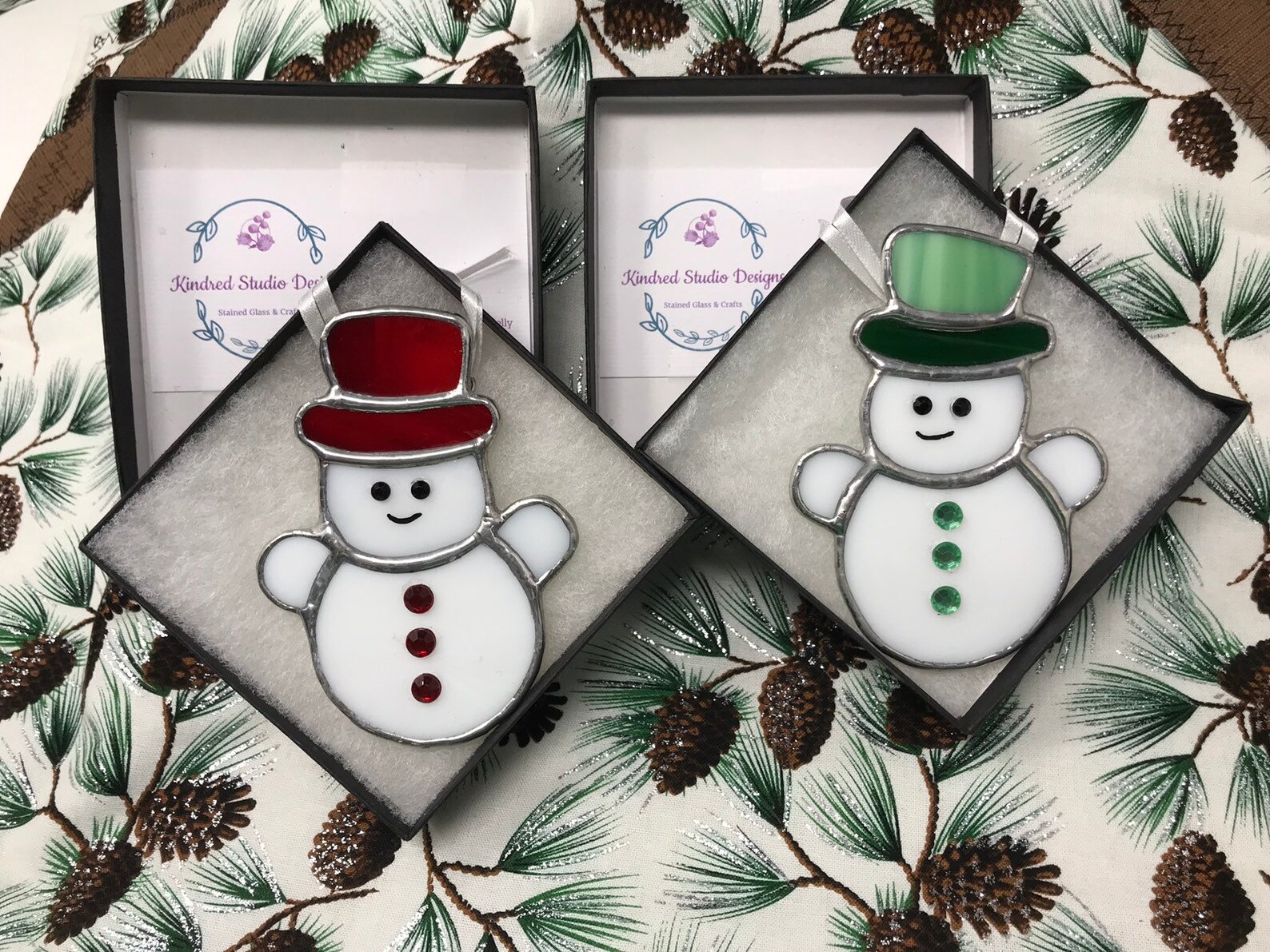 Snowman Ornament Suncatcher Miniature Gift Snowman | Etsy