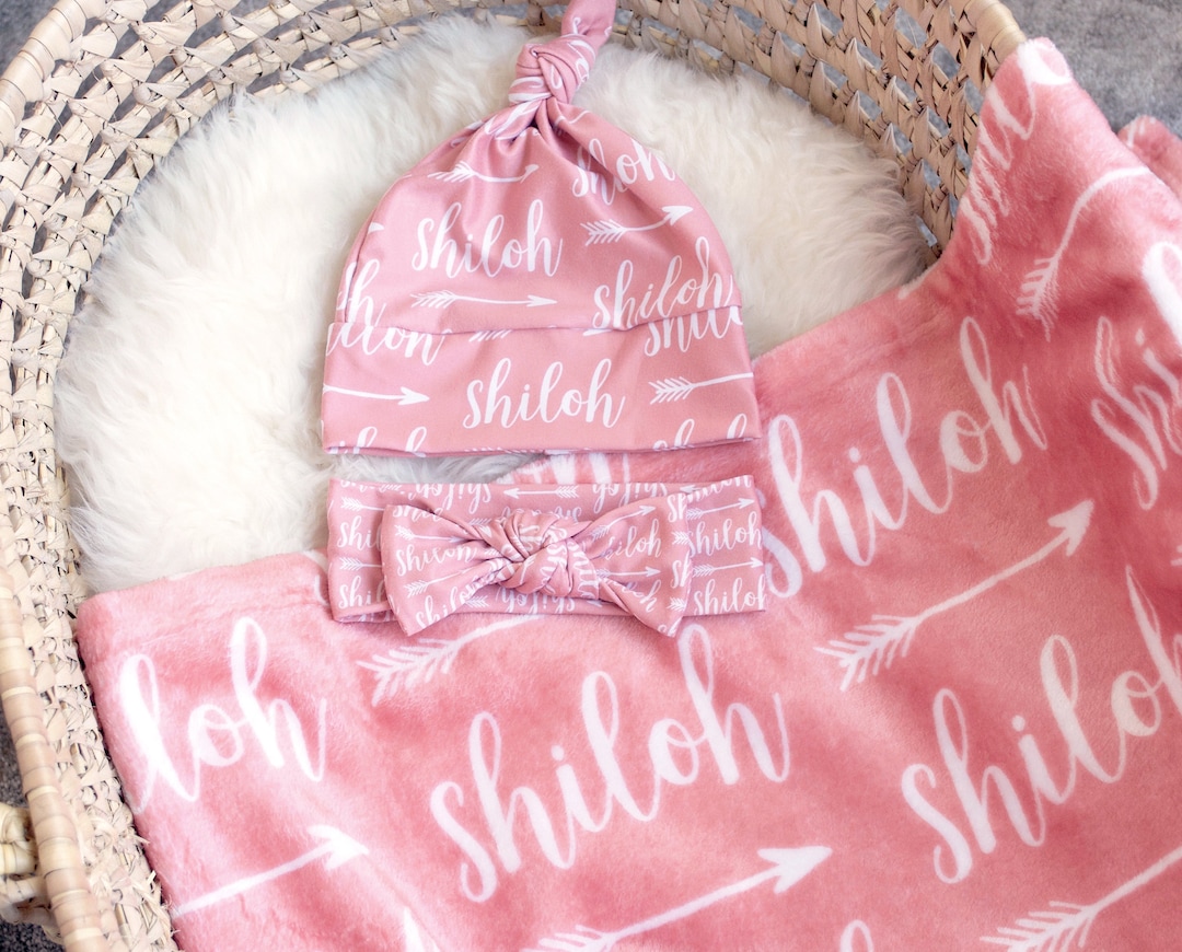 Arrow Plush Minky Personalized Name Blanket - Etsy
