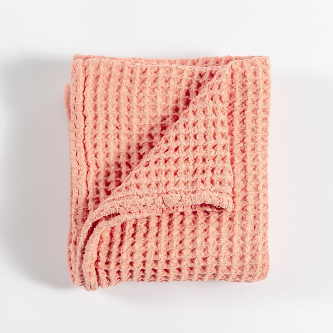 Waffle Baby Blanket - Apricot - Etsy