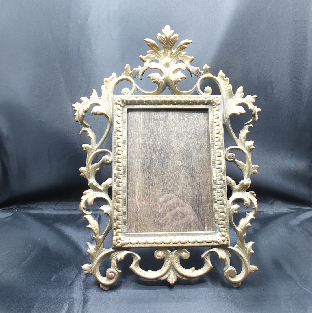 Vintage Ornate Brass Picture Frame - Etsy