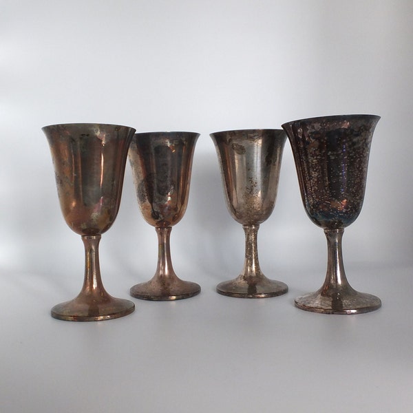 Silverplate Goblets - Etsy