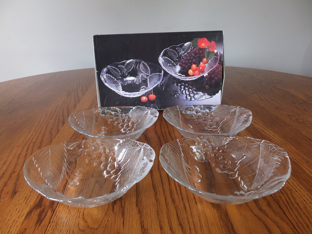 Vintage Studio Nova Crystal Berries Bowls Set of 4 - Etsy
