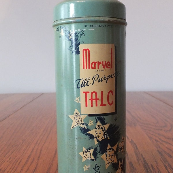 Vintage Talc Tin - Etsy