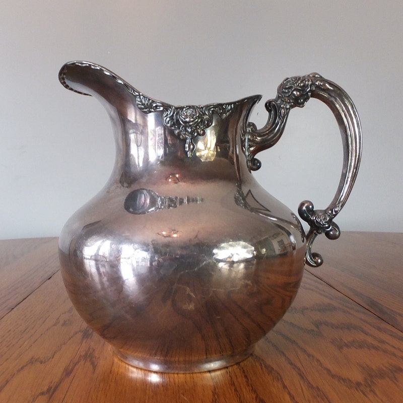 Silver Plate Pitcher - Etsy