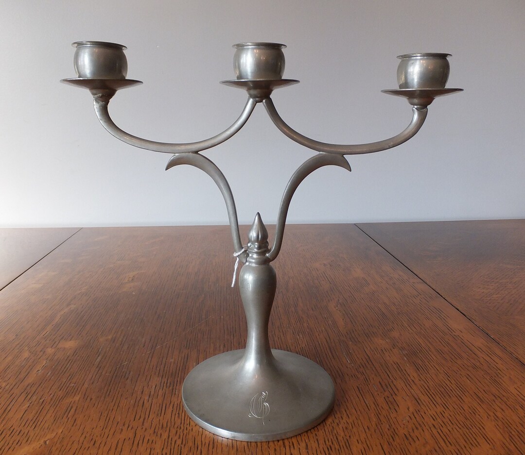 Vintage Insico Pewter 3 Arm Candelabra - Etsy