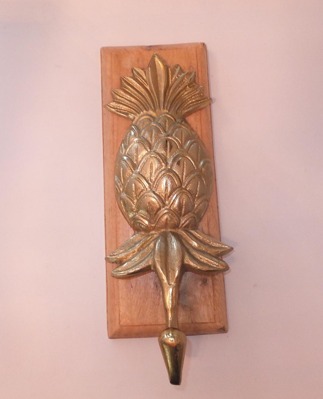 Vintage Brass Pineapple Wall Hook - Etsy