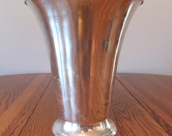Large Silver Table Vase - Etsy