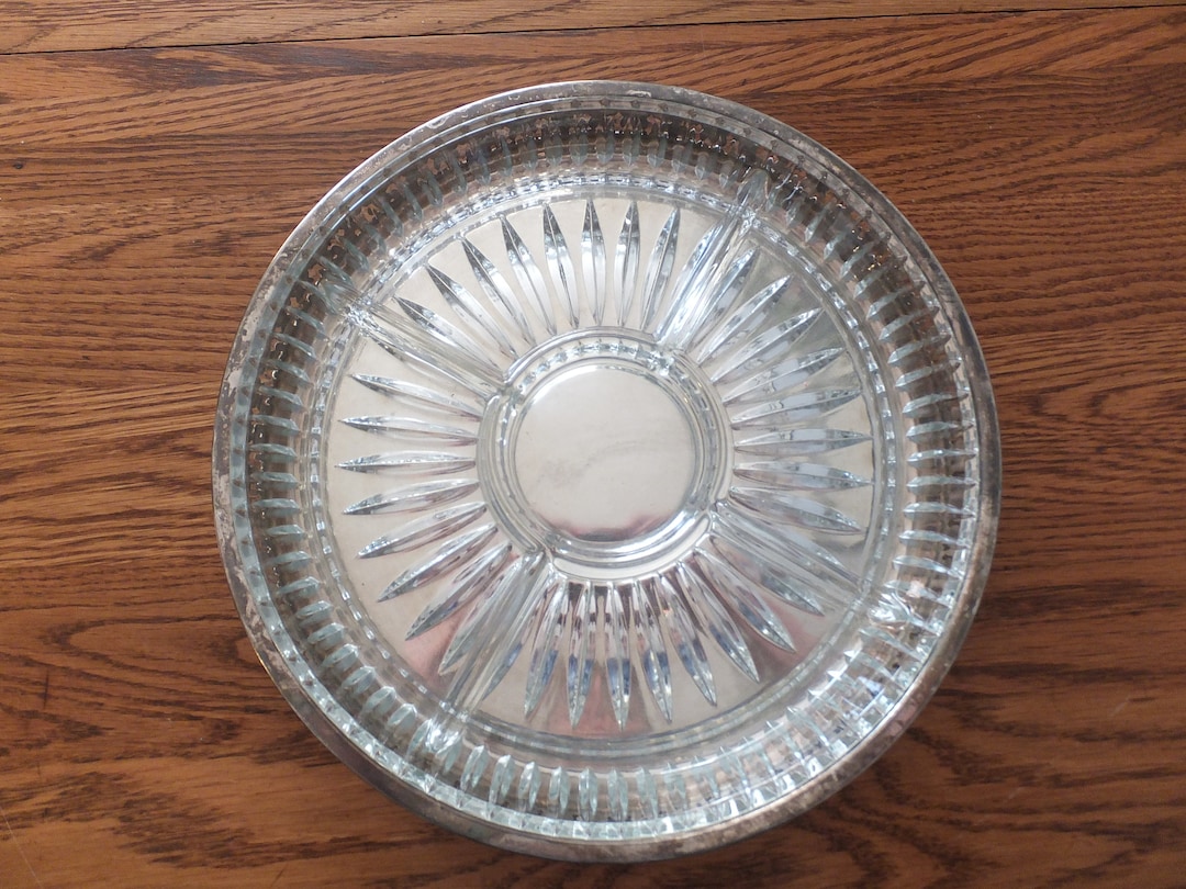 Vintage Regal Silver Plate Round Serving Platter With Five Section ...