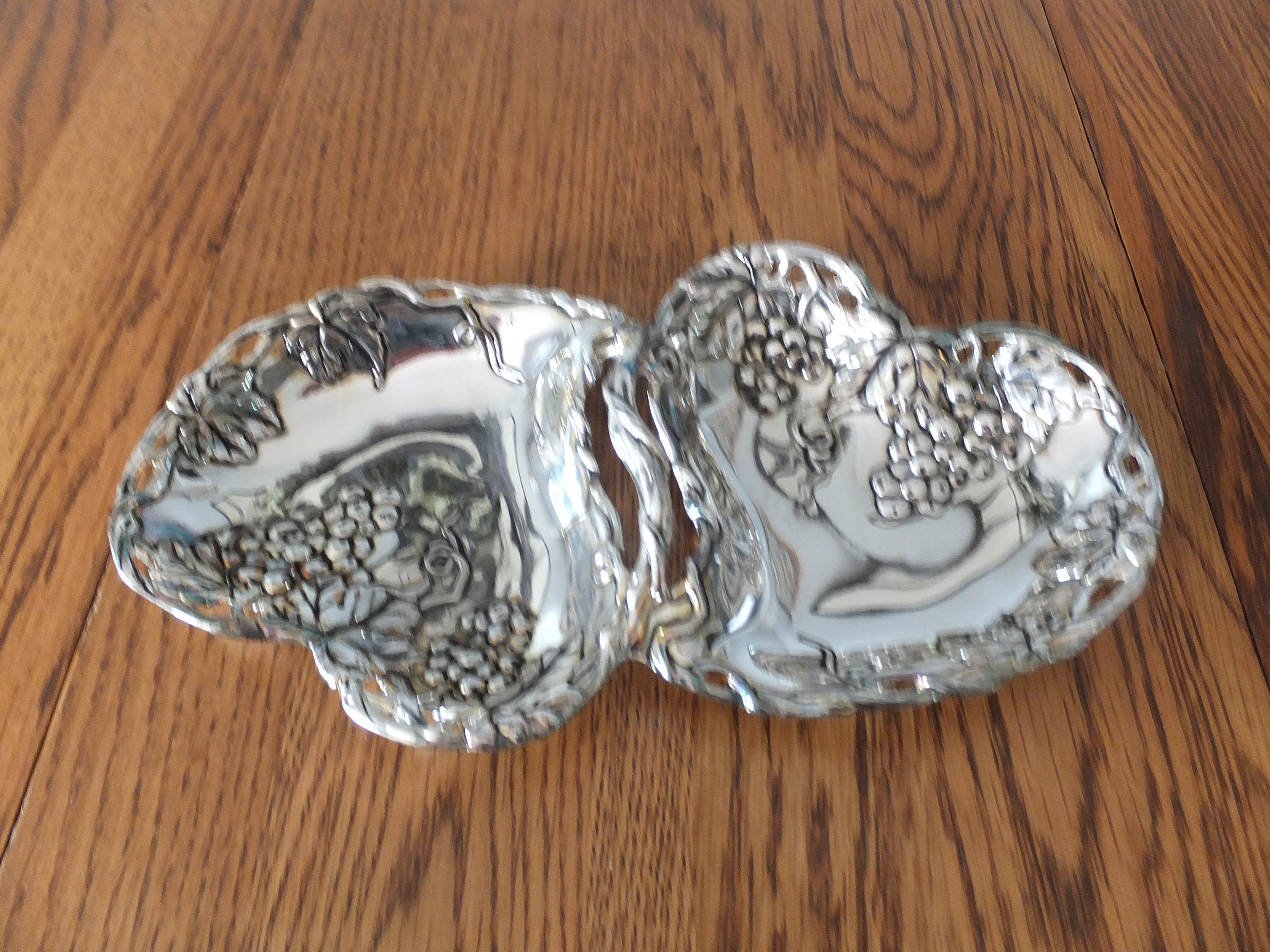 Vintage Godinger Silverplate Double Heart Shaped Dish | Etsy