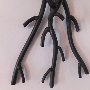 Forged Iron Tree Branch Wall Mount Pillar Candle / Sconce Holder - Etsy