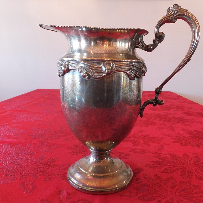 Silver Plate Pitcher - Etsy