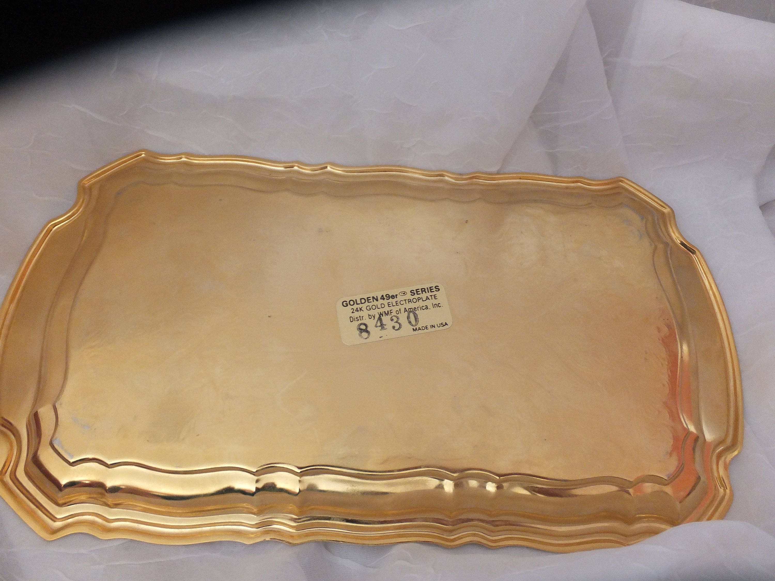 Golden 49er Series 25K Gold Electroplate Tray With Creamer and Sugar - Etsy