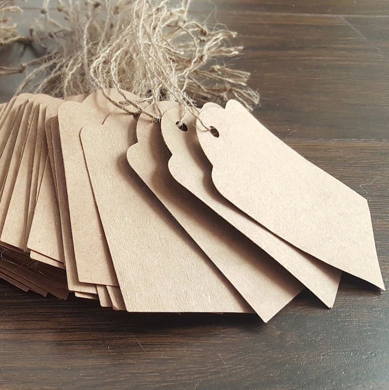 100 Brown Kraft Tags Small Kraft Tag Thank You Tags Kraft - Etsy