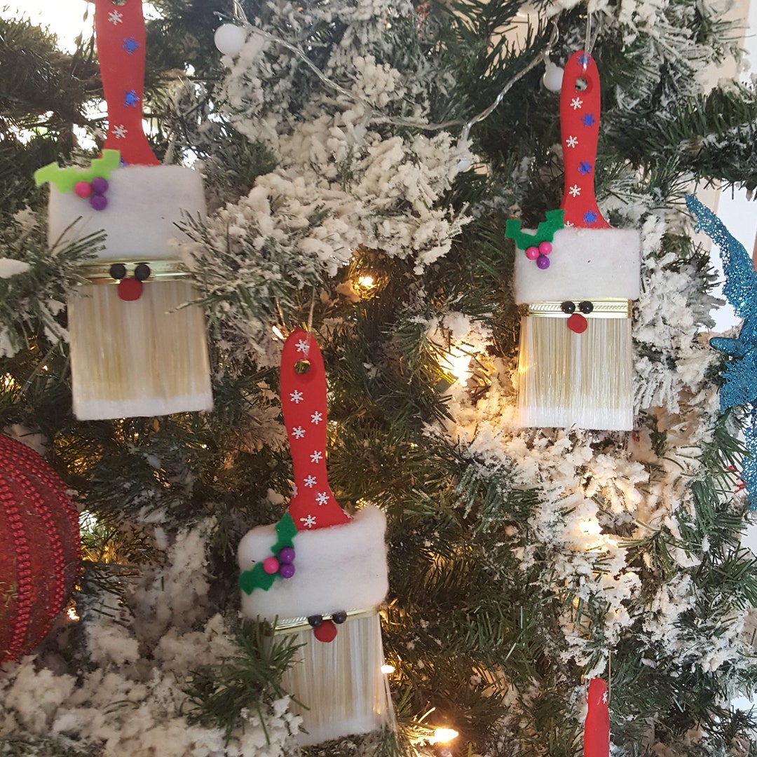 Cute Santa Ornament Paint Brush, Christmas Ornament, Christmas Gift ...