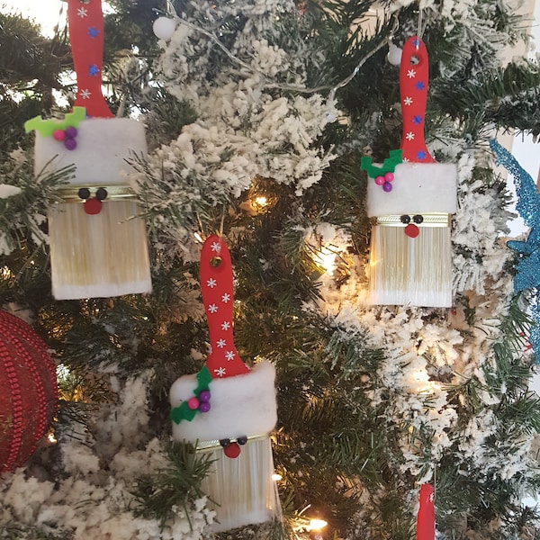 Paint Brush Santa Ornament - Etsy