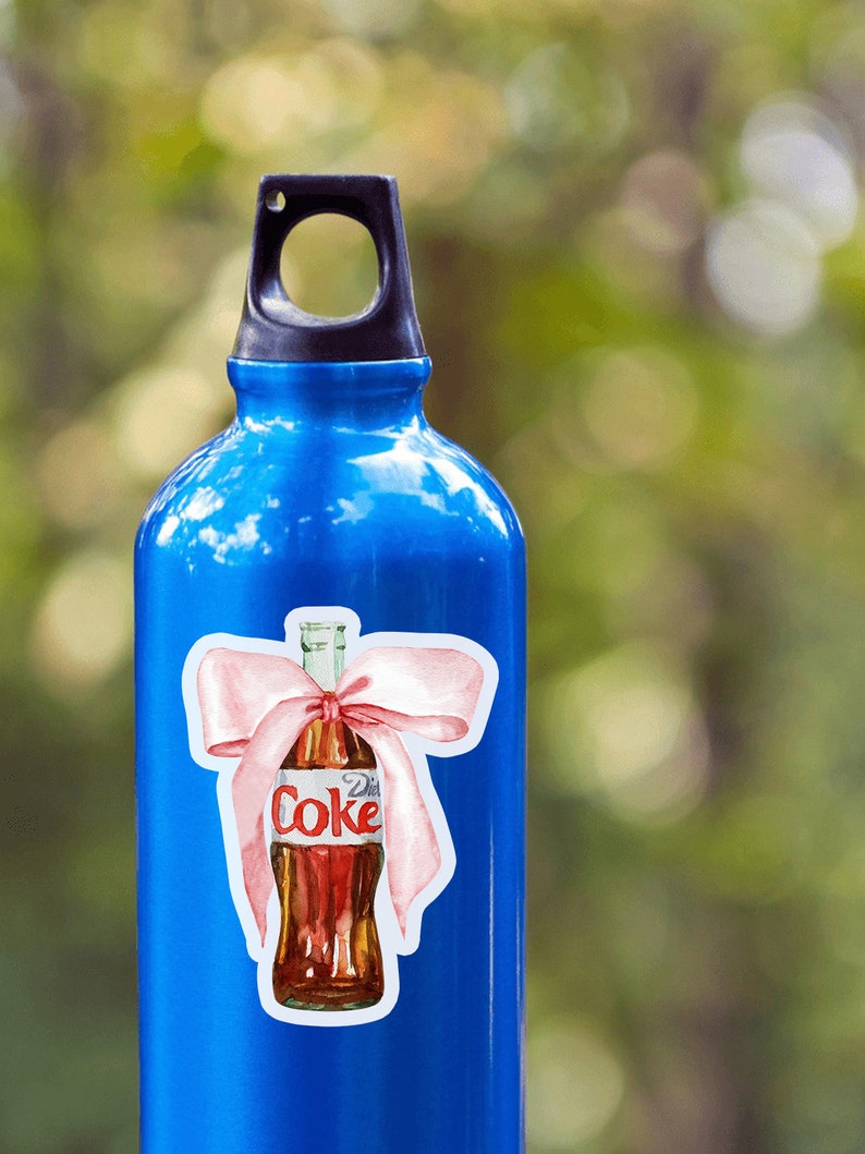 Diet Coke Pink Bow Sticker, Diet Coca Cola Sticker, Diet Coke Lover ...