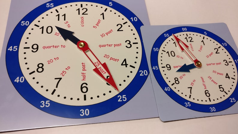 Educational 'tell the Time' Learning Clock - Etsy