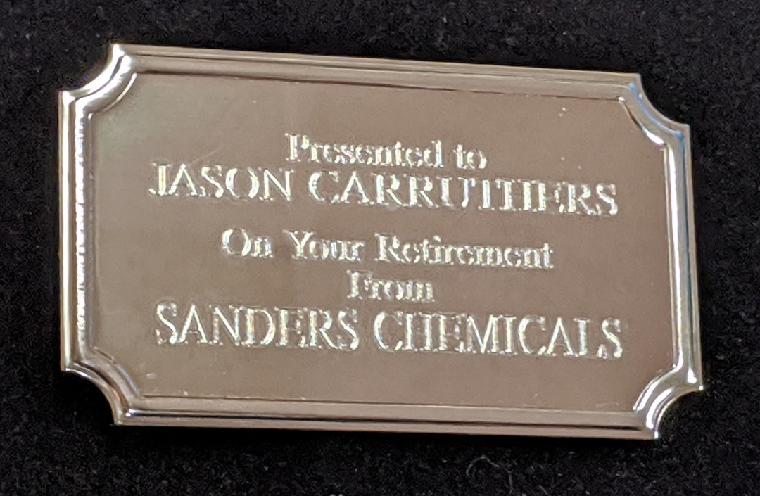 Silver Aluminium Engraving Plate 60mm X 35mm - Engraved to Your Own ...