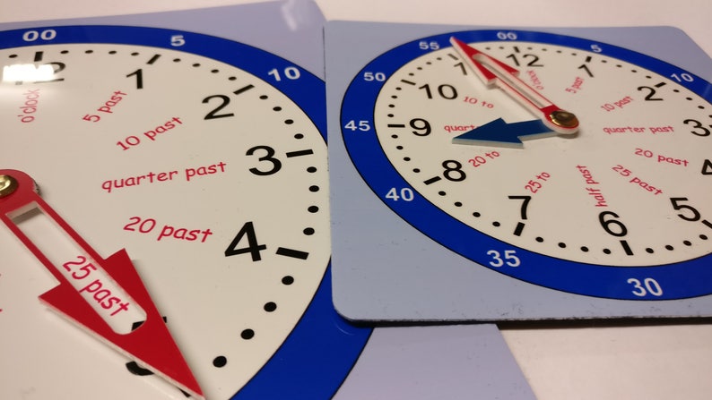 Educational 'tell the Time' Learning Clock - Etsy