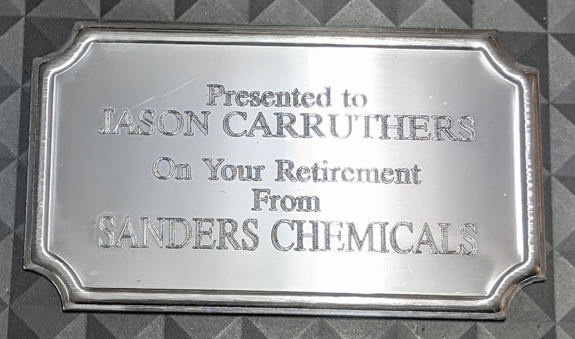 Silver Aluminium Engraving Plate 60mm X 35mm - Engraved to Your Own ...