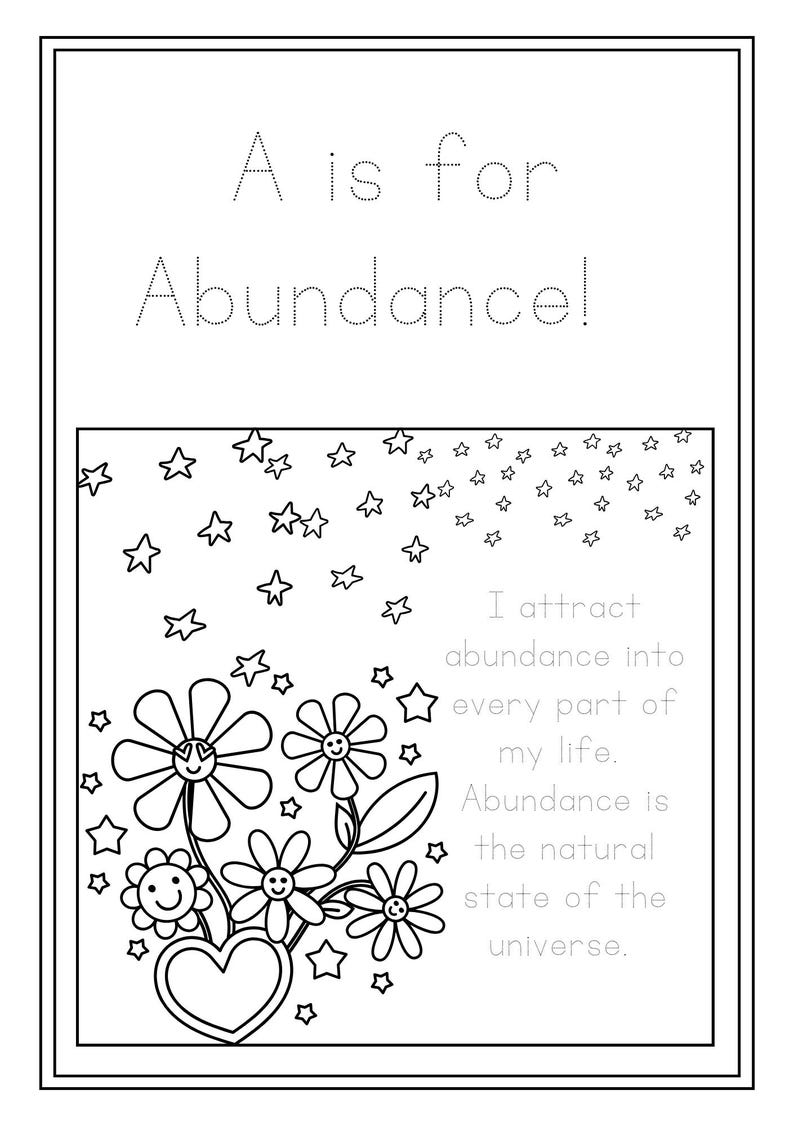 Manifestation A-Z Coloring Book - Etsy