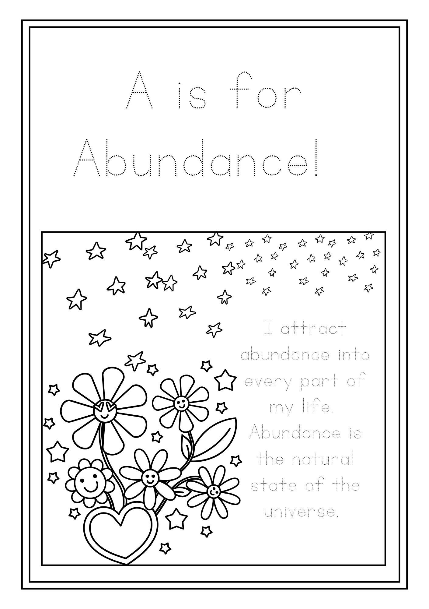 Manifestation A-Z Coloring Book - Etsy