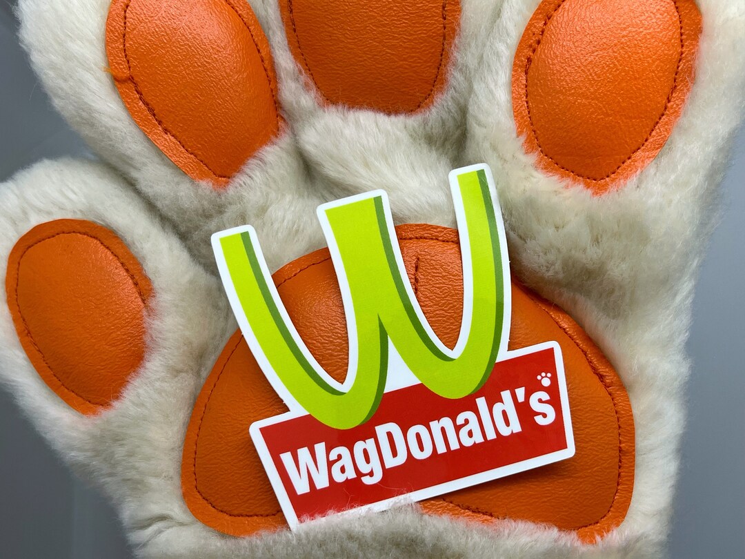 Wagdonalds Vinyl Sticker : Furry Fast Foodie Series - Etsy