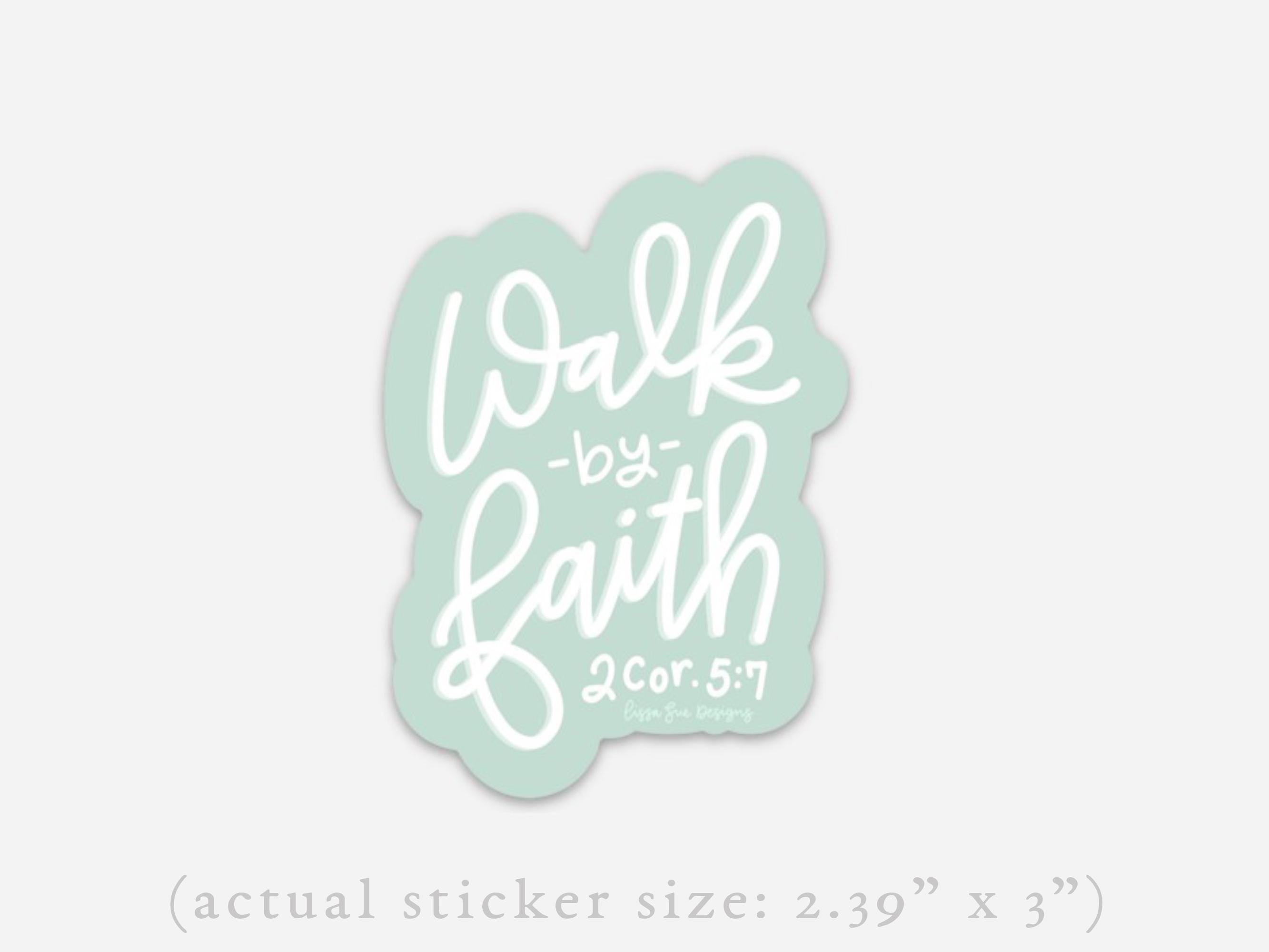 Walk by Faith Sticker - Weatherproof Vinyl Decal - Etsy