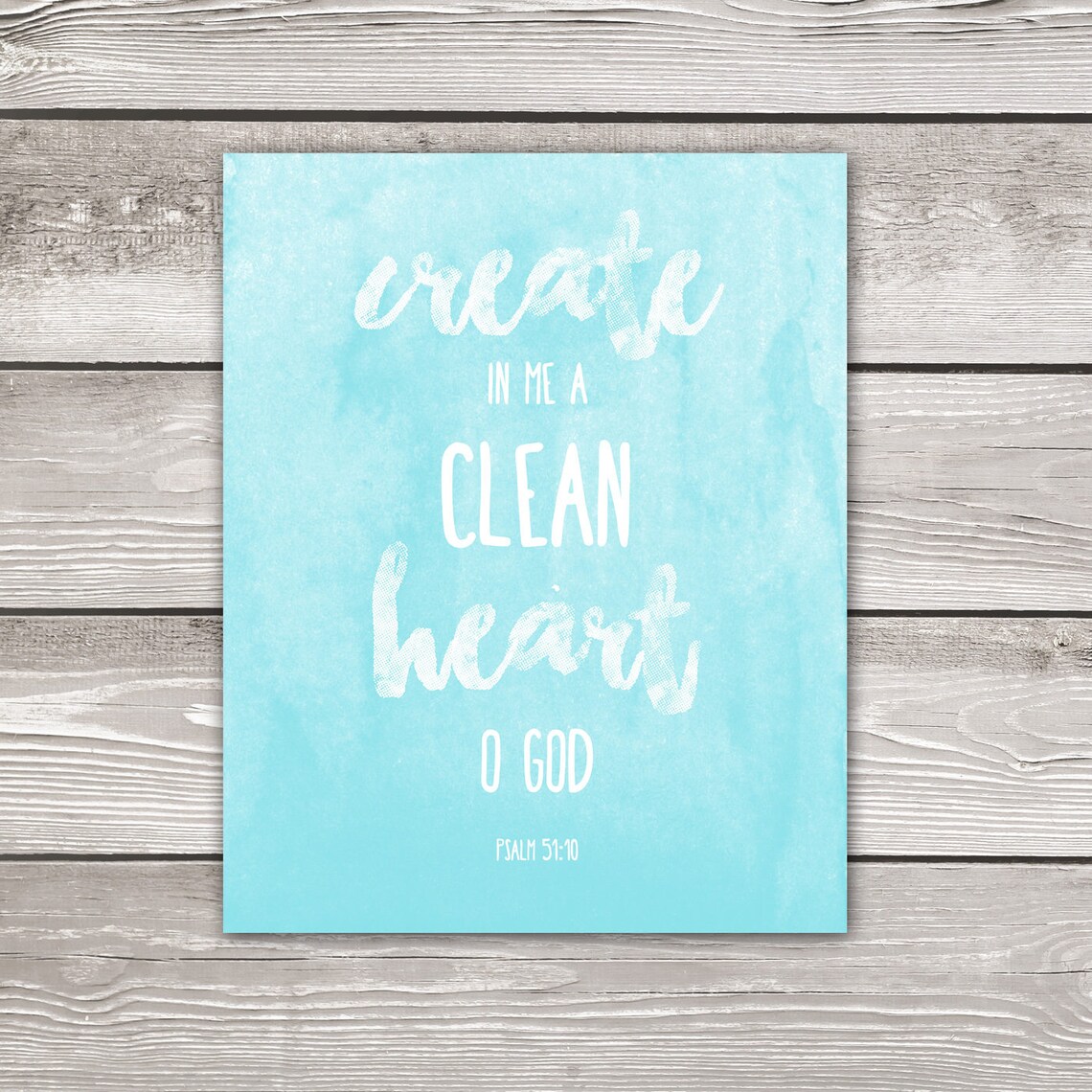 Psalm 51 Print, Printable Wall Decor, Digital Print - Etsy