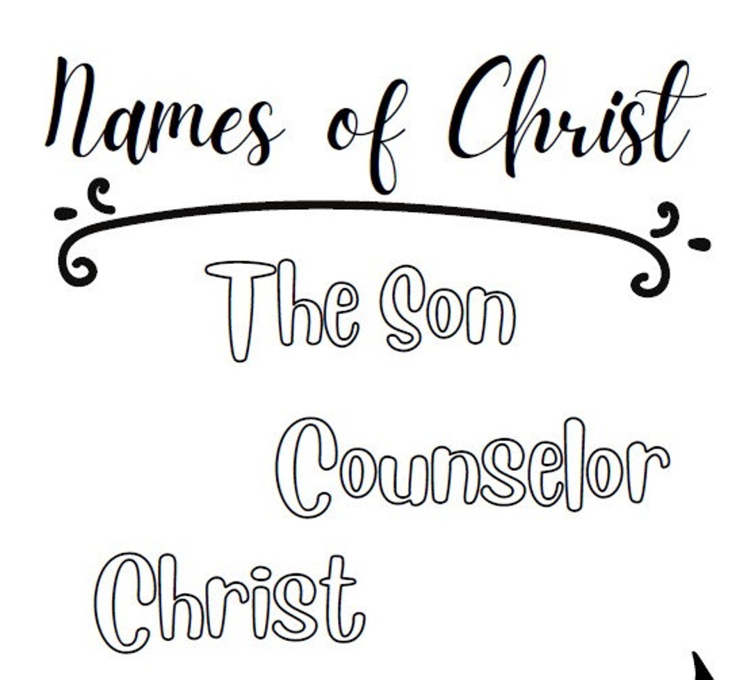Names of Christ Coloring Packet Easter Christmas - Etsy