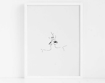 One line drawing | Etsy