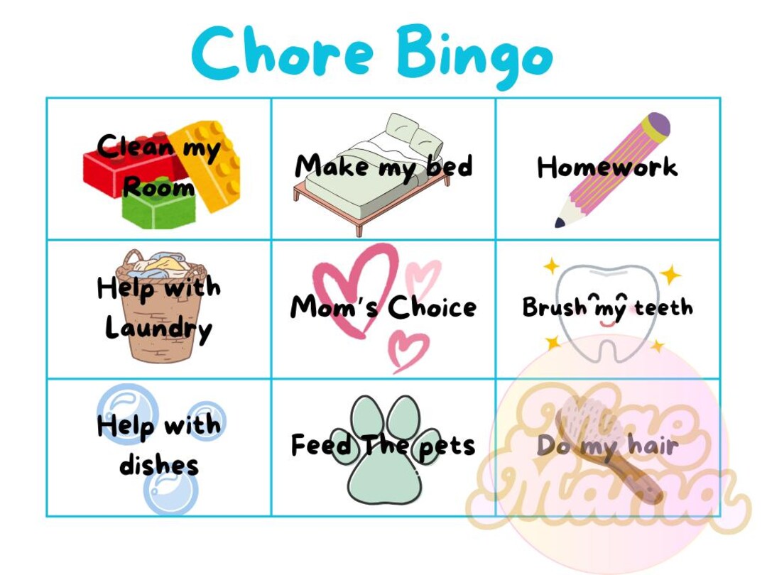 Chore Bingo - Etsy