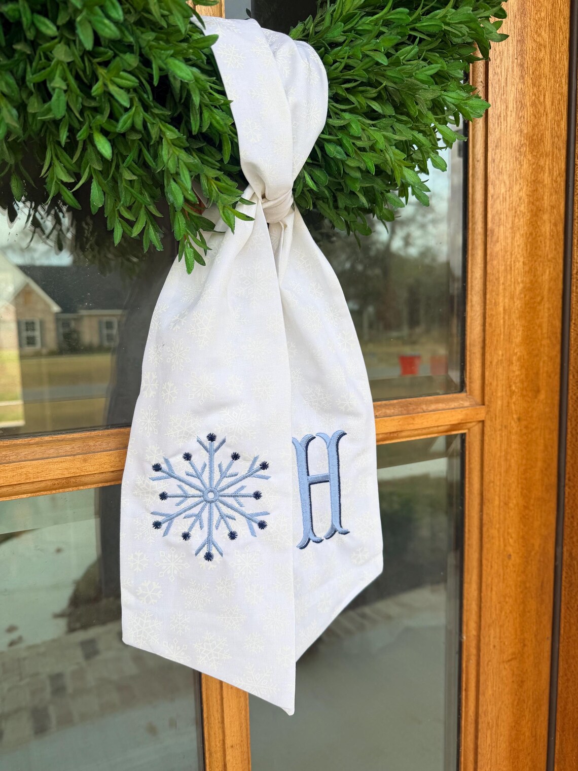 Snowflake Wreath Sash - Etsy