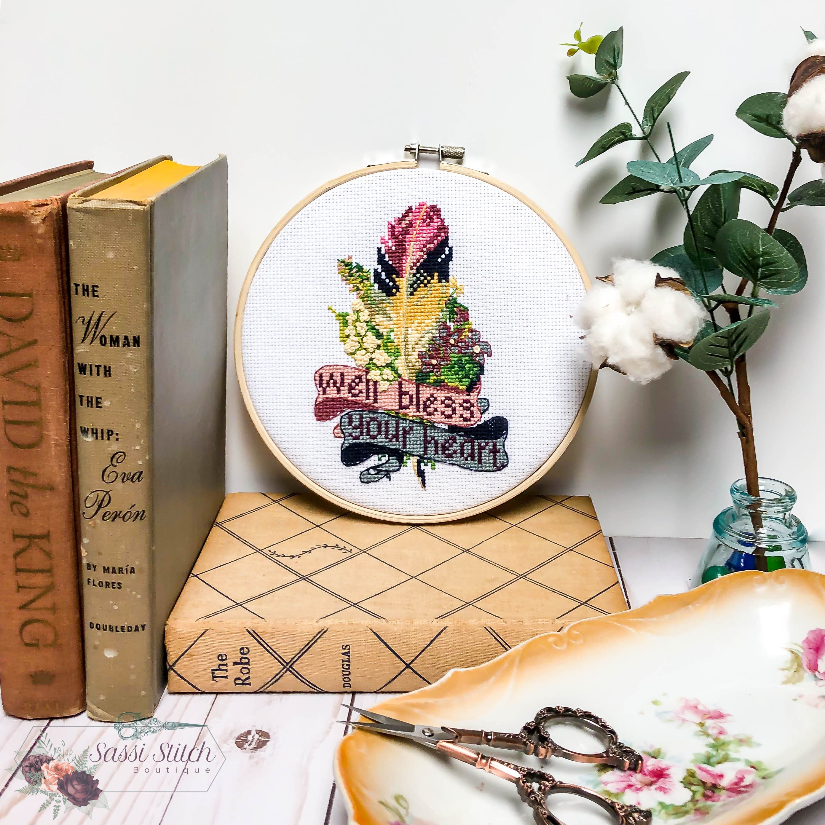 PDF Pattern: Bless Your Heart Cross Stitch Pattern/southern - Etsy