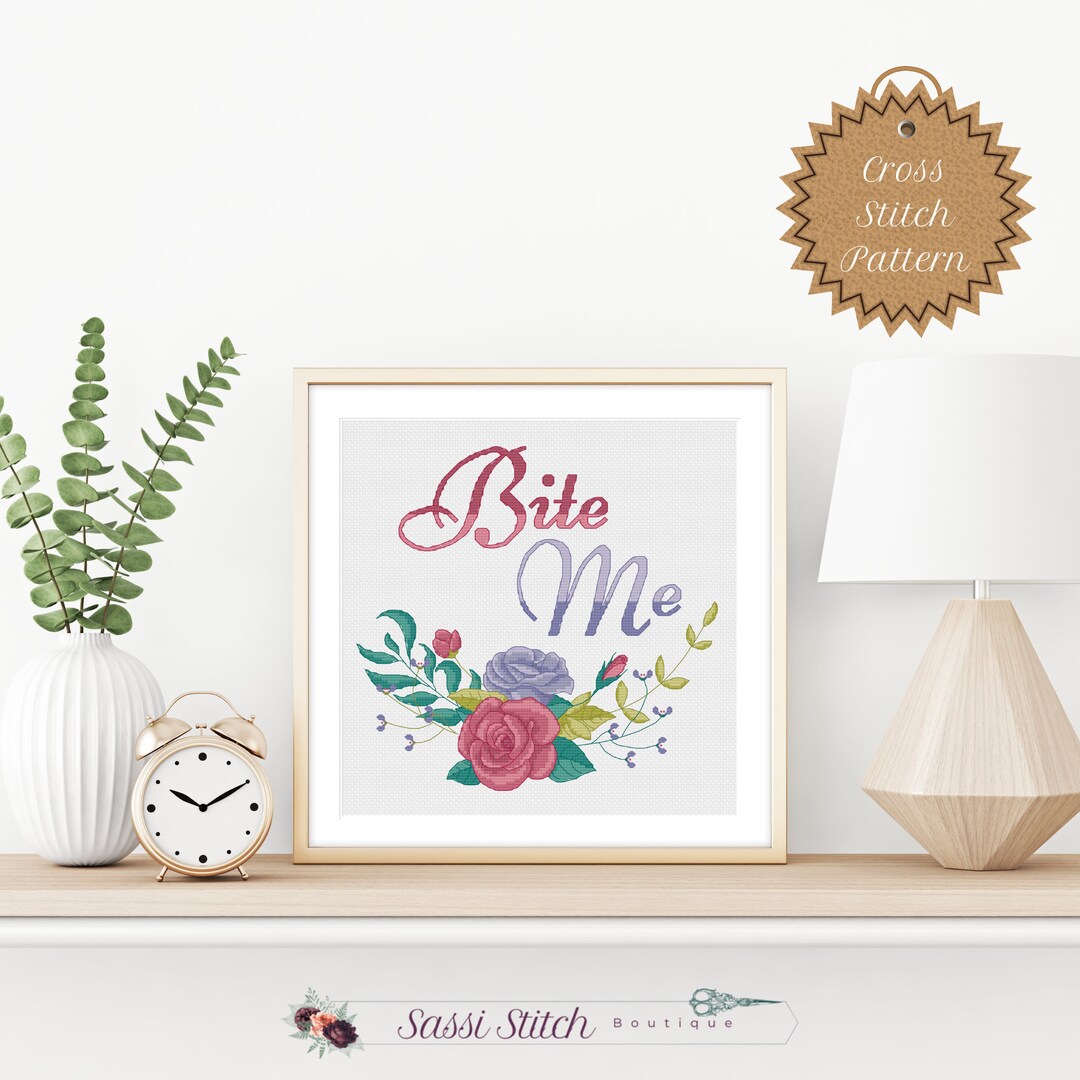 PDF Pattern: Bite Me Counted Cross Stitch Pattern, Advance X Stitch ...